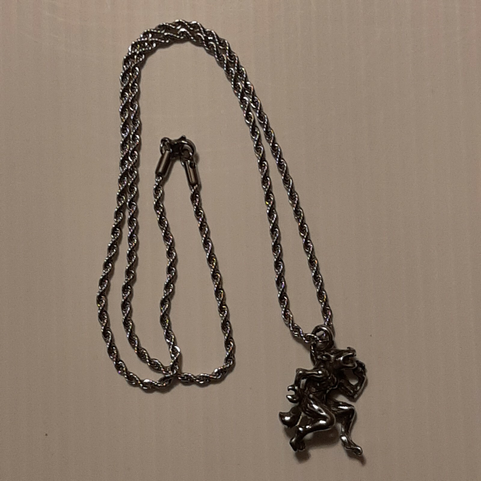 WEREWOLF WEREWOLVES Pewter Pendant Charm / 24" STAINLESS ROPE CHAIN ...