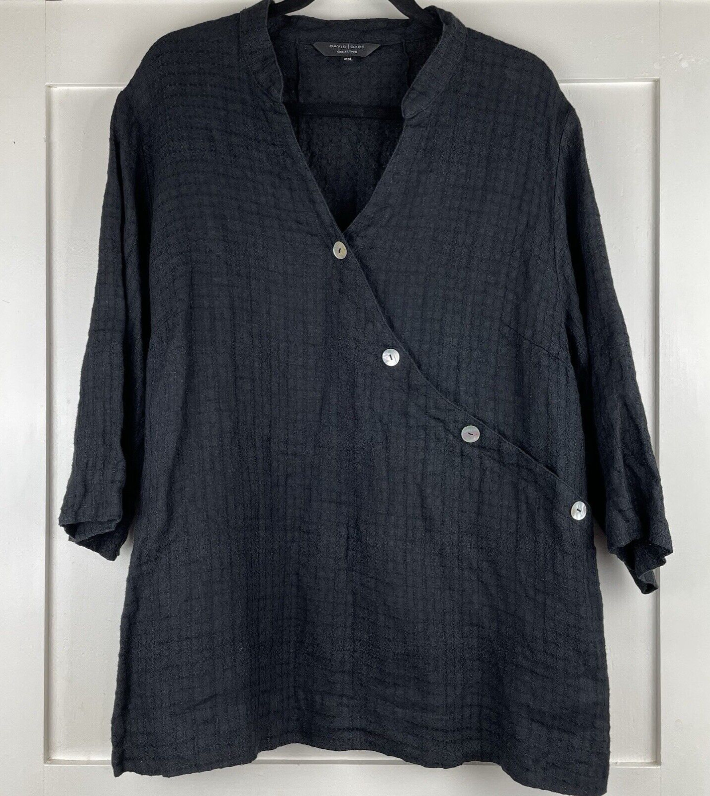 David Dart Collection Linen Top Women's 2X Lagenlook … - Gem
