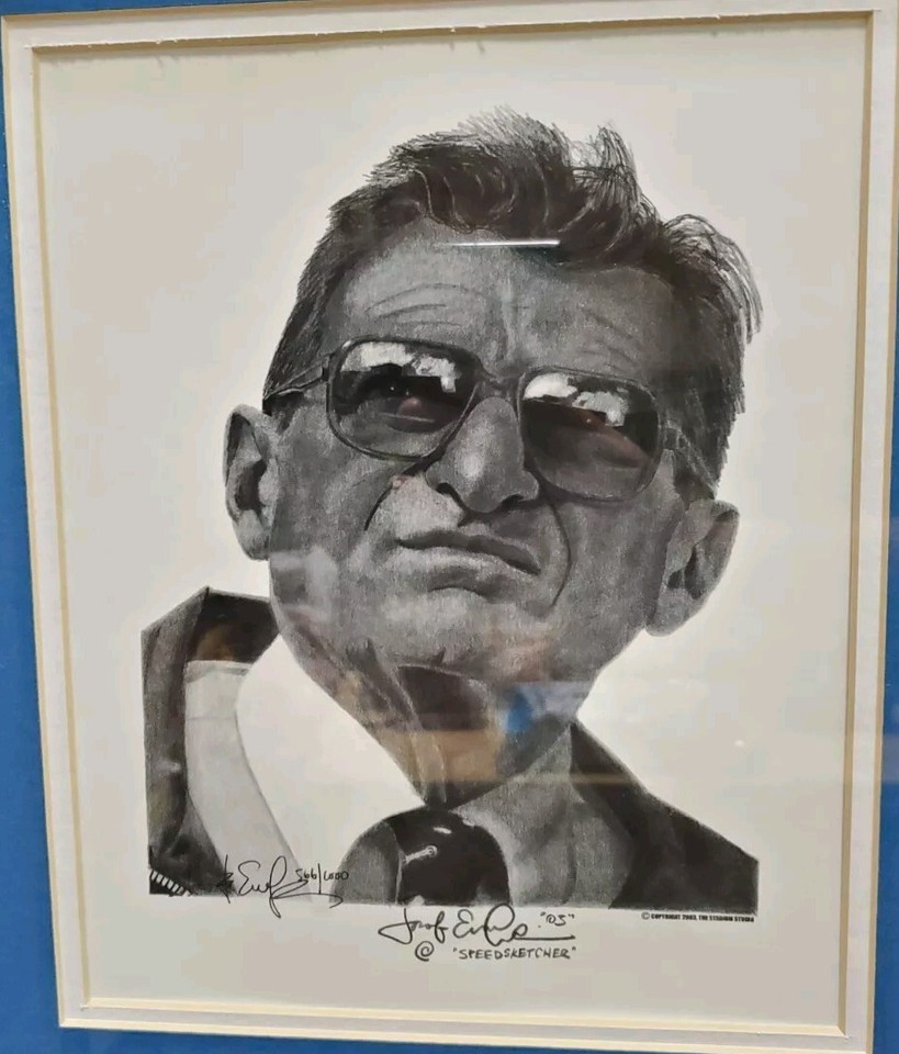HUGE Framed & Matted Penn State Joe Paterno Unsigned 8x10 Prints Mann ...