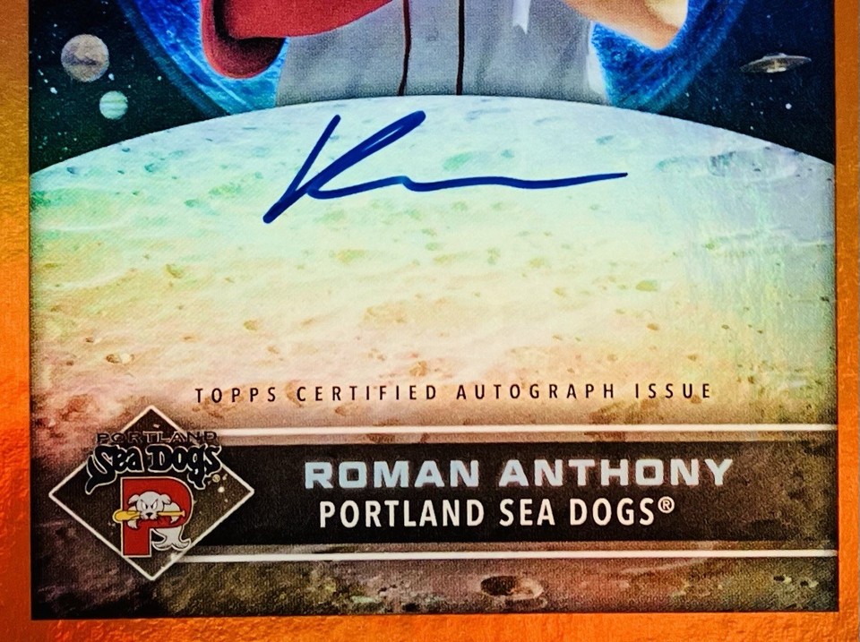 #/25 Roman Anthony Auto 2024 Topps Pro Cornerstones Orange Refractor ...