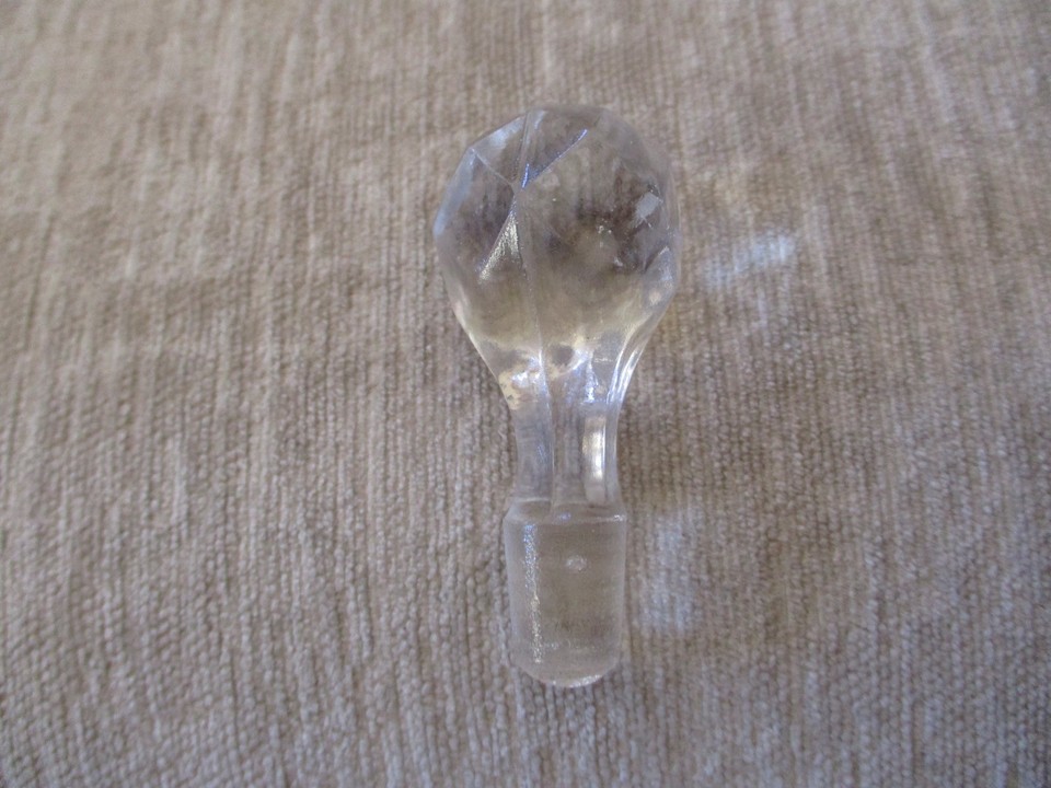 Lot of 5 Vintage Clear Glass Perfume Bottle Decanter Stoppers Toppers ...