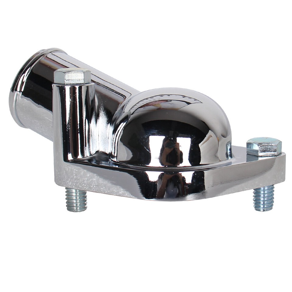 45º Block Water Neck Small/Big V6/V8 For Chevy SBC BBC 1966-75 Chrome ...