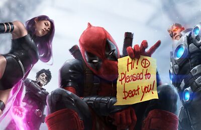 Marvel deadpool cable domino psylocke xforce future playmat gaming mat ...