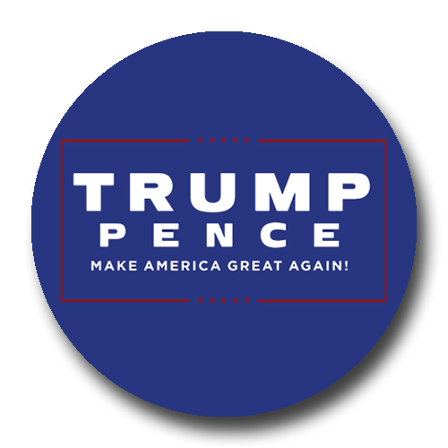 Trump Pence Make America Great Again Pin-Back Button - 6 Sizes - Blue ...