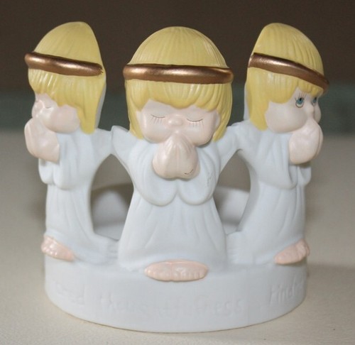 Hallmark 3 Angels Porcelain Candle Holder | eBay