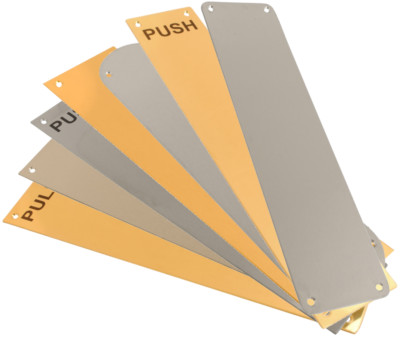 Push Pull Finger Plate Door Push Plates Stainless Steel Polished Brass ...