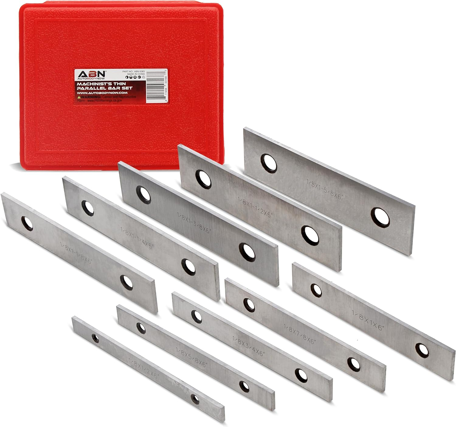 Machinist Thin Parallel Bars 20-Piece Tool Set 1/8In X 6In ...