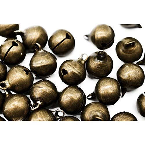 50Pcs 14mm Small Bronze Jingle Bell 5/9inches Mini Vintage Craft Bell ...