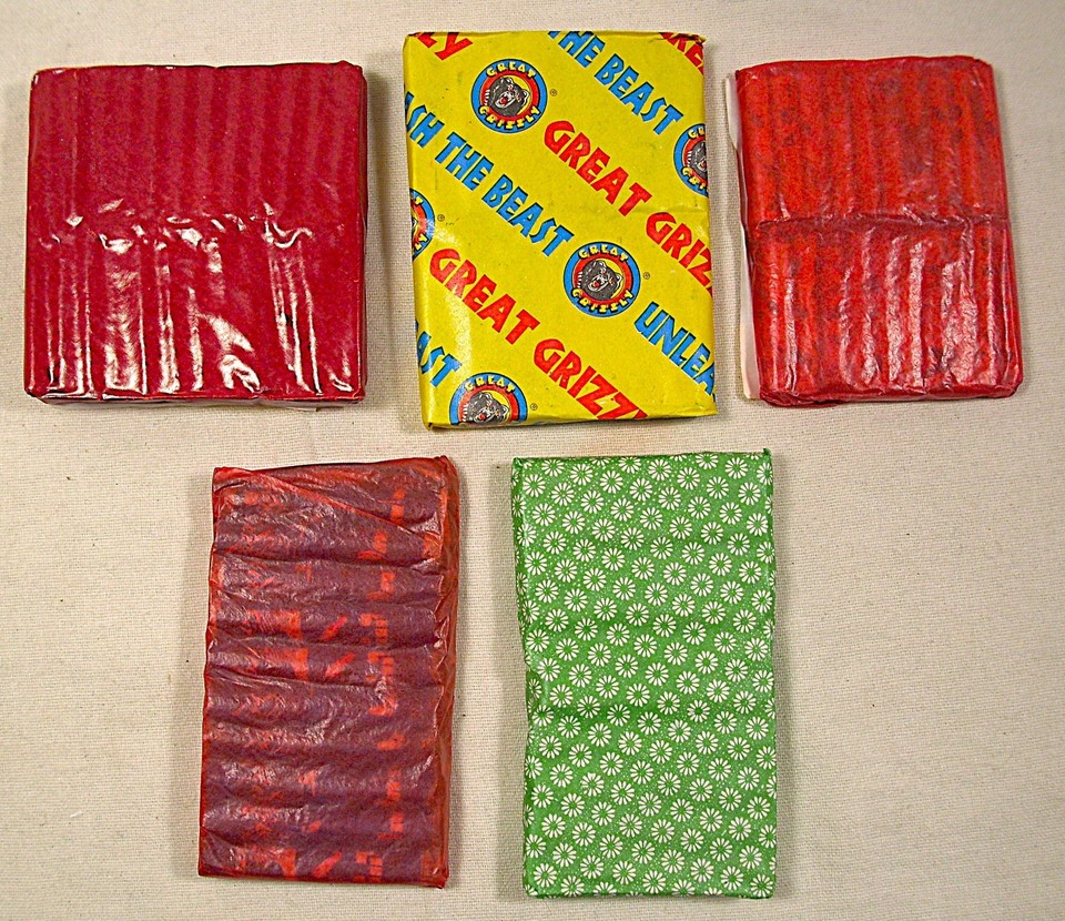 Vintage ☆ Lot of 5 ☆ Firecracker Labels ☆ TANK, AIR THUNDER, MAD MAN, P ...