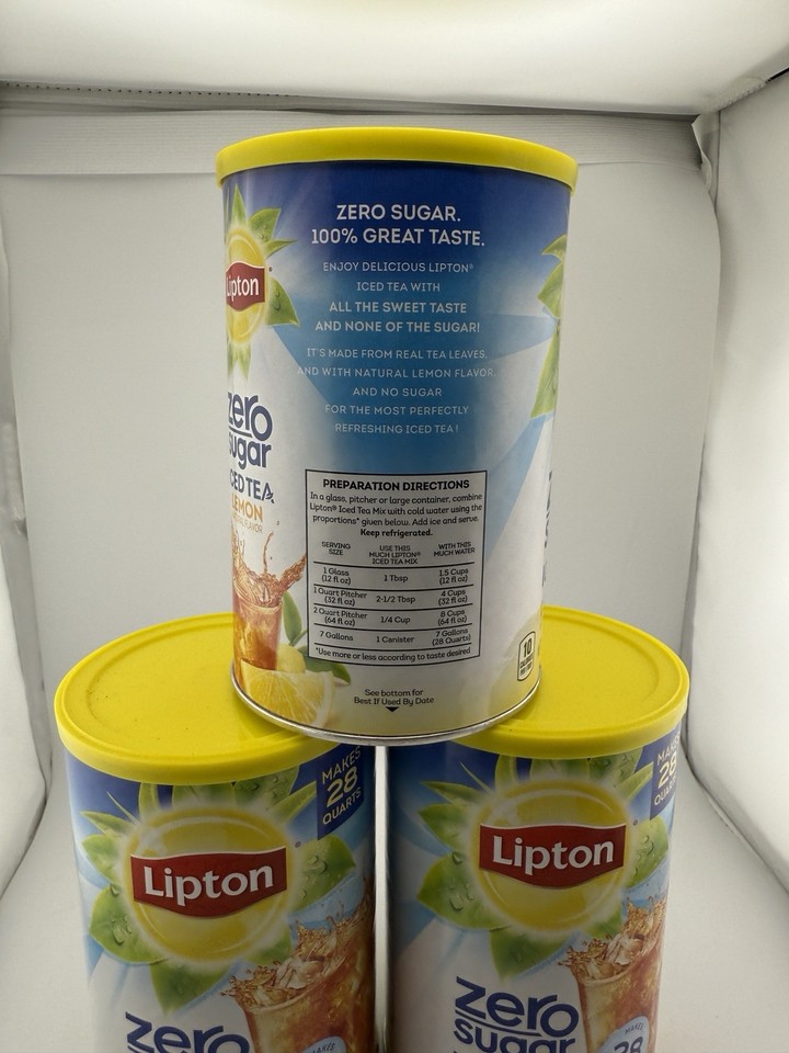 Lipton Zero Sugar Iced Tea Mix Black Tea Lemon Caffeinated 28 Quarts | eBay