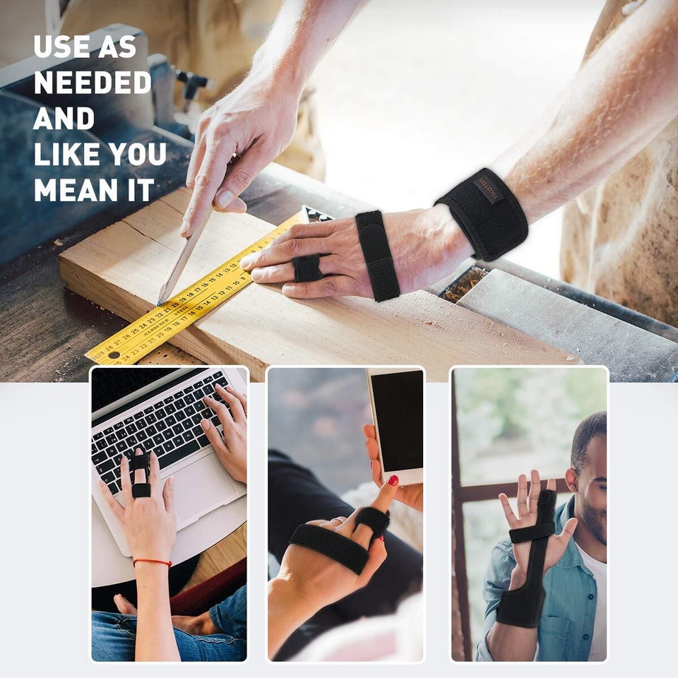 Tikaton Finger Splint Kit Hand Sprains Pain Relief Adjustable Brace ...