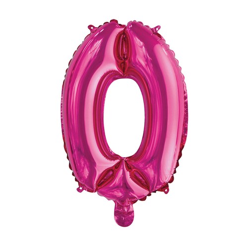 Hot Pink 0 Numeral Foil Balloon 35cm (14) | eBay