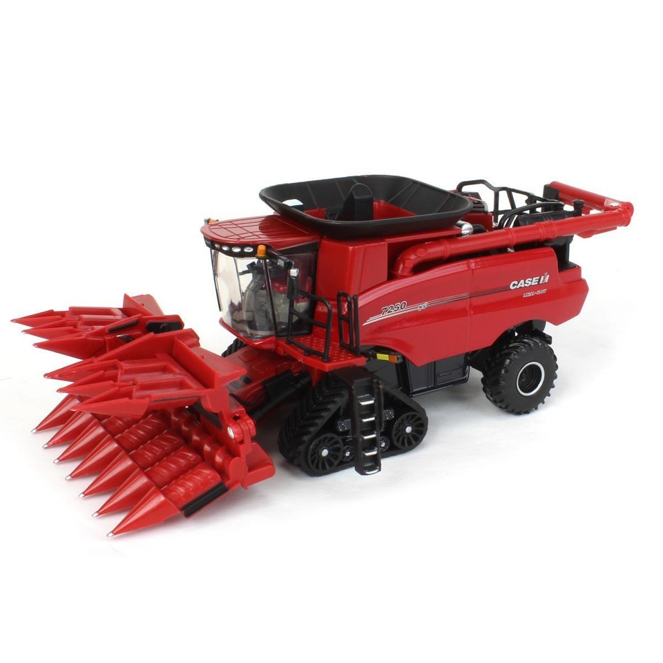 ERTL 1/64 Case IH 7250 Tracked Combine w/ 2 Headers Prestige Collection ...