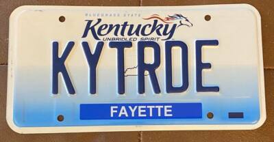 Kentucky VANITY License Plate KY TRADE | eBay