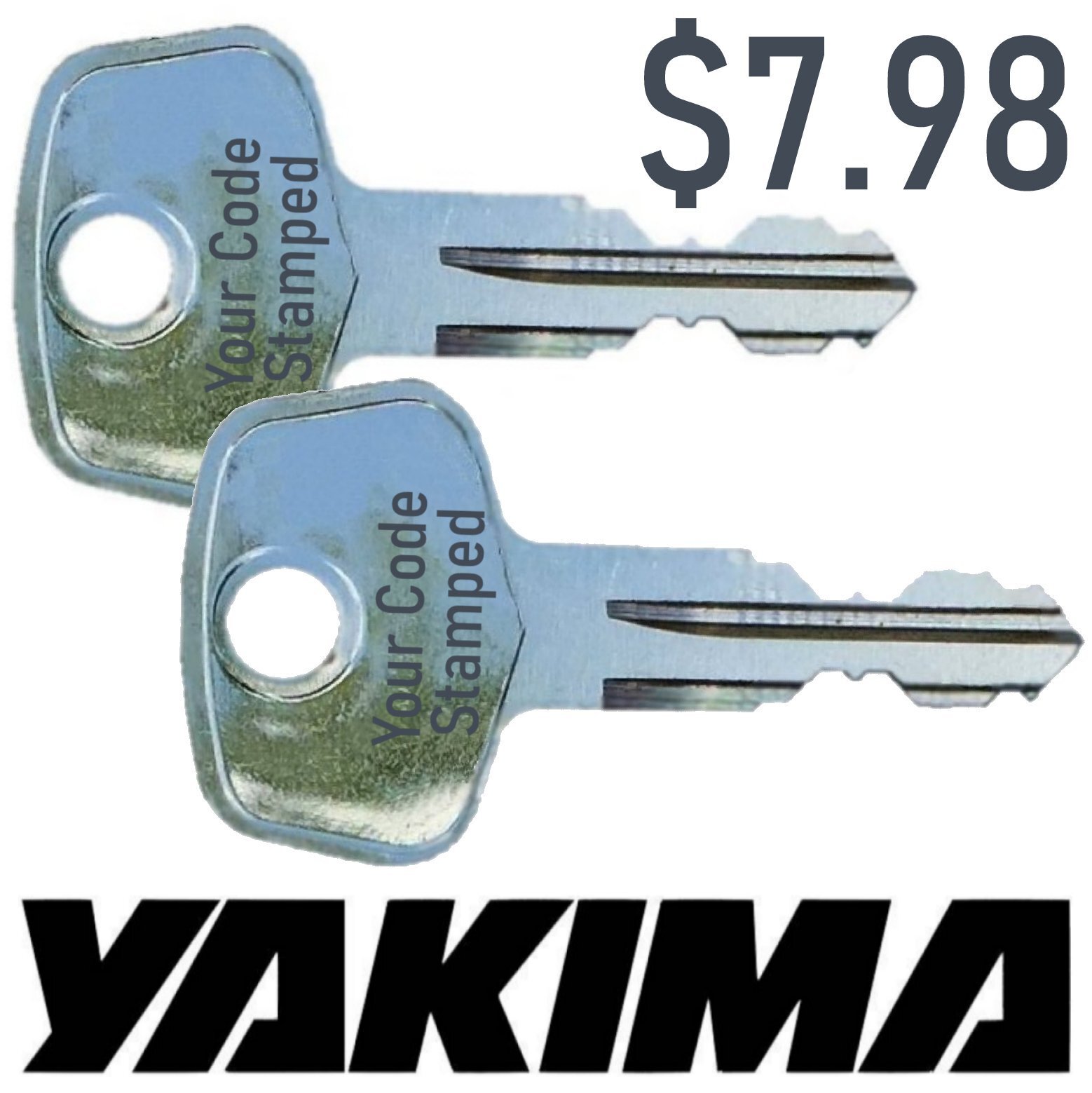 2 YAKIMA Replacement Key SKS Lock Ski Roof Rack Bicycle Cargo Carrier ...