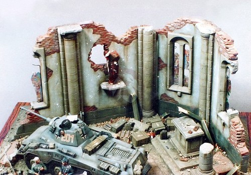 Verlinden 54mm 1/35 Ruined Church Building Interior Section WWII 109 ...