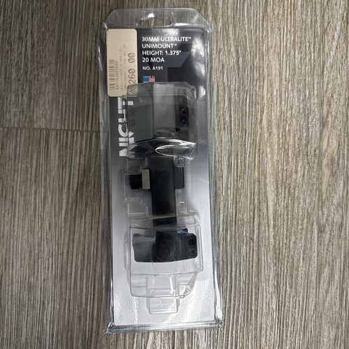 Nightforce Optics 1.375in Unimount Scope Mount A191 20 MOA 30mm Rings ...