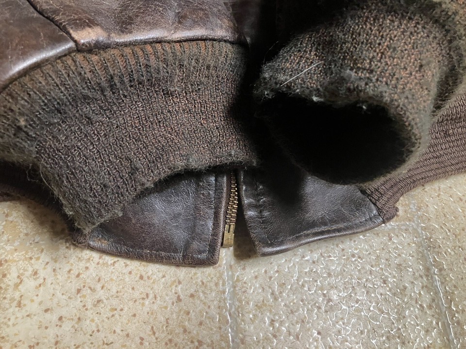 Vintage 40s Hercules Horsehide Leather Bomber Jacket WWll Wool Corduroy ...