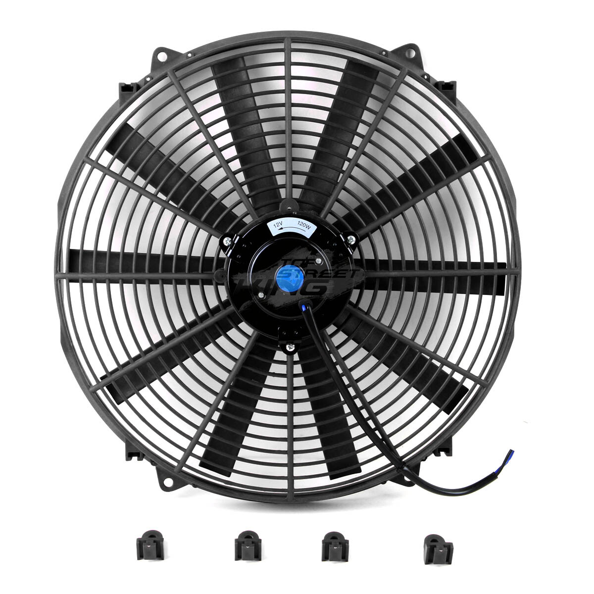 2 Set 16" High Performance Electric Slim Radiator Cooling Fan+Mounting ...