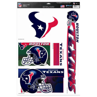 Houston Texans NFL 11" x 17" Ultra Decals Set of 5 By WINCRAFT | eBay