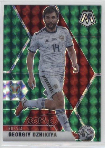 2021 Panini Mosaic UEFA Euro 2020 Green Prizm Georgi Dzhikiya Georgiy ...