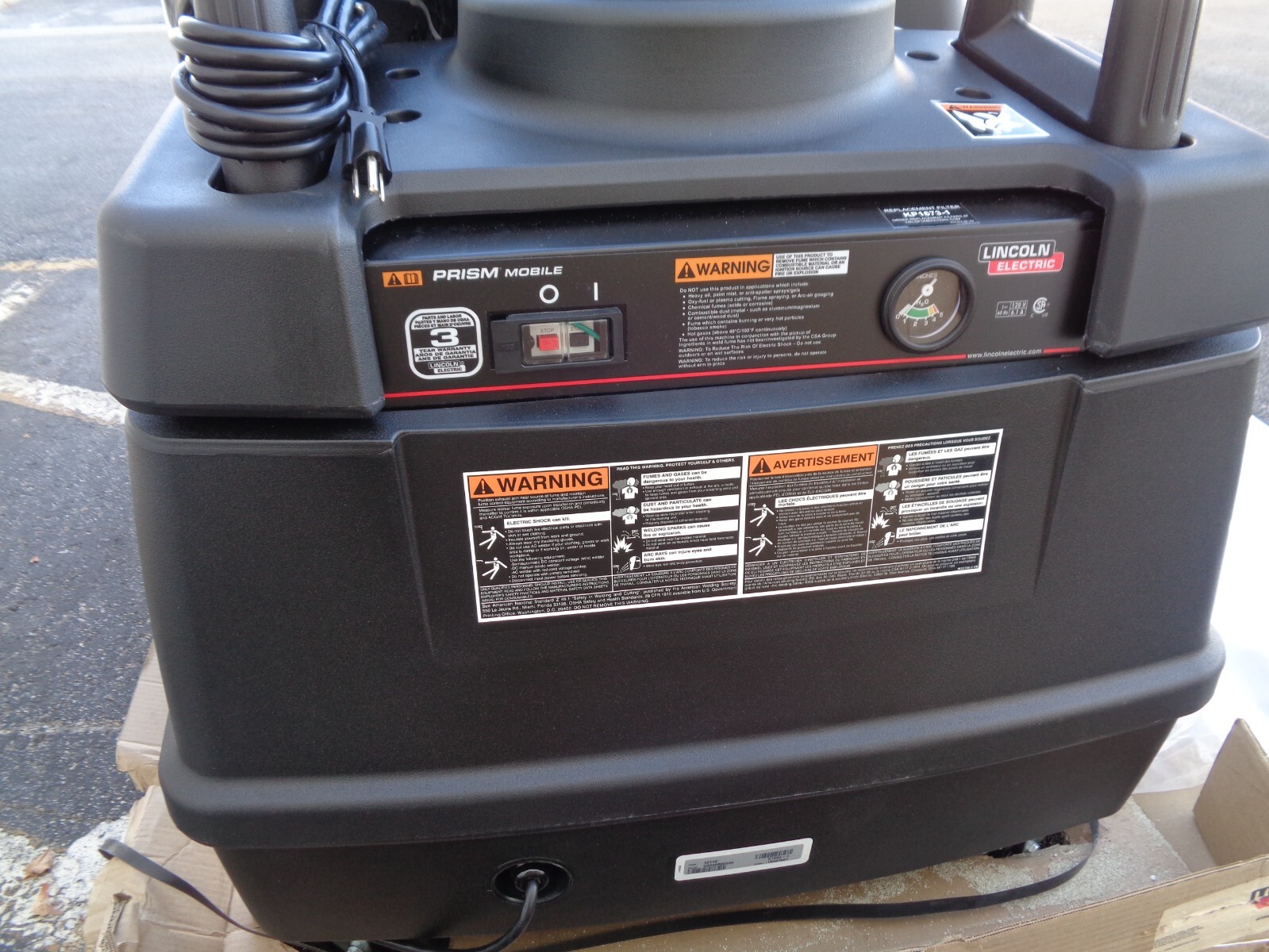 Lincoln K1653-4 Prism® Mobile w/ MERV 14 Filter Welding Fume Extractor ...