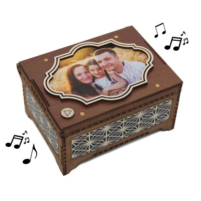 Custom Text or Photo MP3 Music Box, Your Photo Inside, Choose Any Song ...