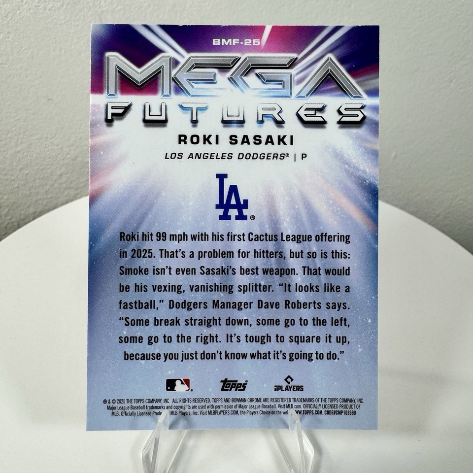 2025 Bowman Chrome Roki Sasaki Mega Futures Mojo Refractor Case Hit (RC ...