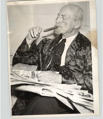 Renowned THEATER Producer & Manager DANIEL FROHMAN Smokes Cigar 1941 ...