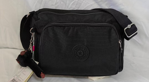 Kipling Reth - Medium Crossbody/Shoulder Bag- BLACK | eBay UK