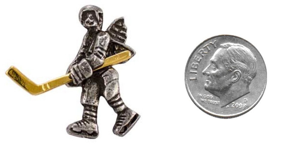 Hockey Pin Guardian Angel Pin Pewter Hockey Player Gift Pin Made in the ...