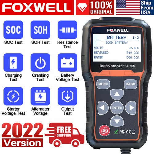 12V 24V Battery Alternator Load Tester Cranking & Charging System Check ...