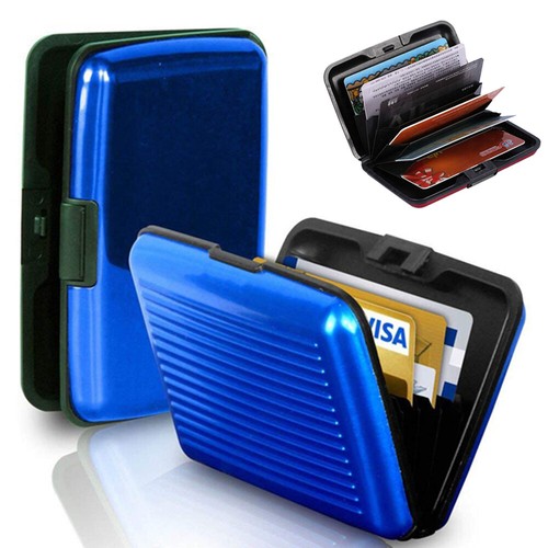 Men Women Waterproof Security Wallet Aluminum Metal Pocket Case Box ...