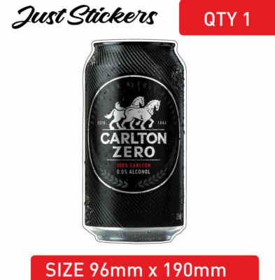 Carlton Zero Beer Can-Sticker-Bar-Fridge-Car-sticker-Bumper-Sticker | eBay