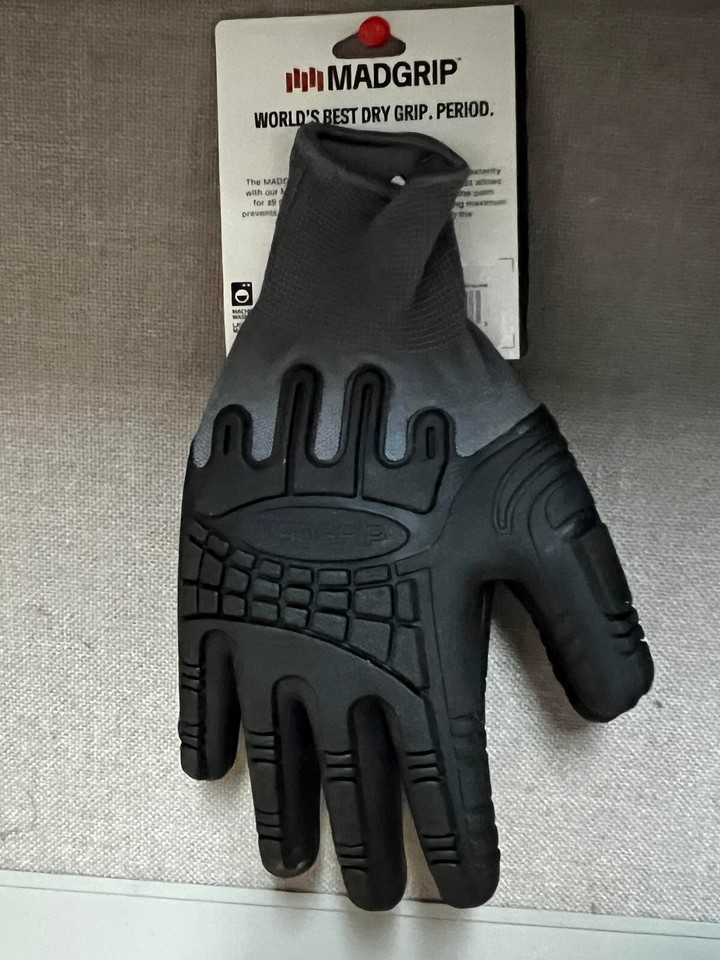 MadGrip Black Rubber Gardening Gloves, (1-Pair) L, XL | eBay