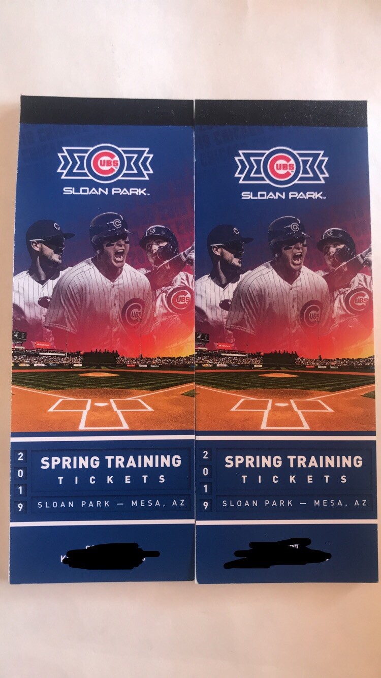 Chicago Cubs Season ticket booklet 2019 Spring Training Ticket Stubs 16 ...