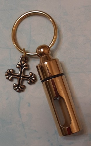 C Gold Key Chain Urn,Stainless Steel Cremation Jewelry,Keepsake Urn ...