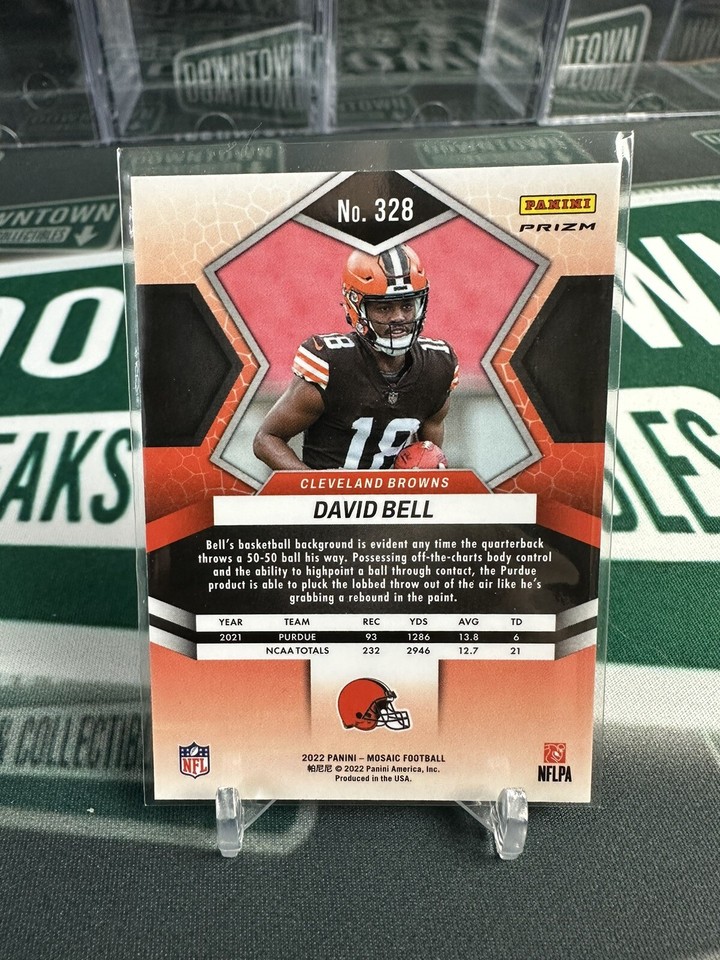 2022 PANINI MOSAIC DAVID BELL ROOKIE SILVER Mosaic PRIZM #328 CLEVELAND ...