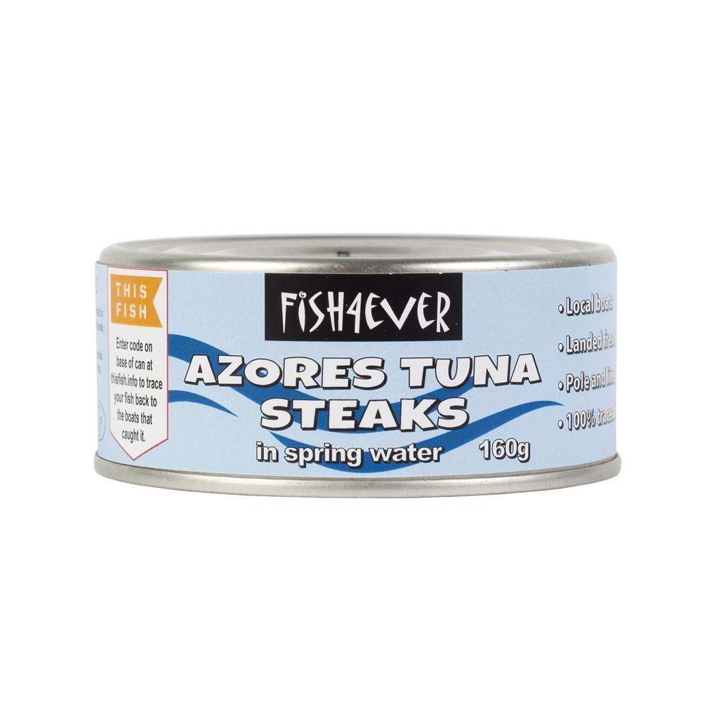 Fish 4 Ever Skipjack Tuna Steaks in Spring Water - 160g (Pack of 5 ...