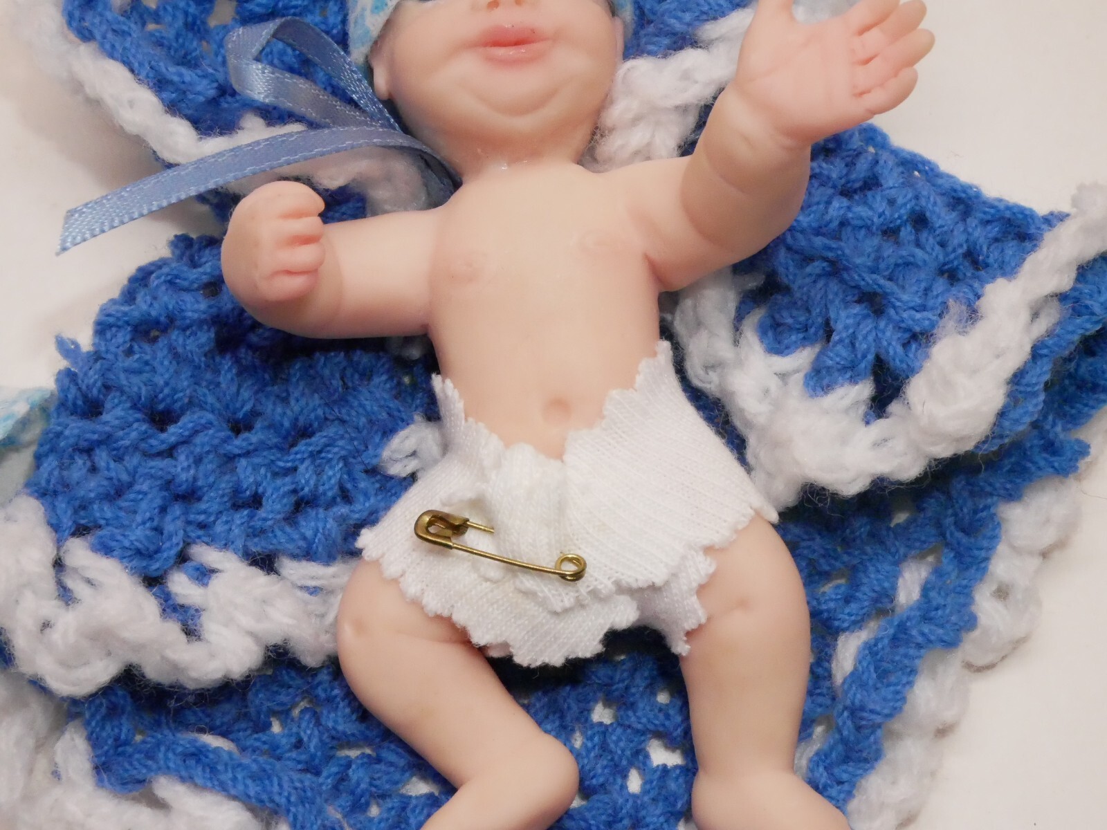 4" Mini Polymer Clay Reborn Male Baby Doll Anatomically Correct | eBay