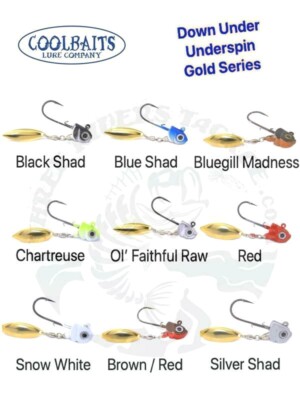Cool Baits Lure Company Down Under UnderSpins Gold Series - Choose Size ...