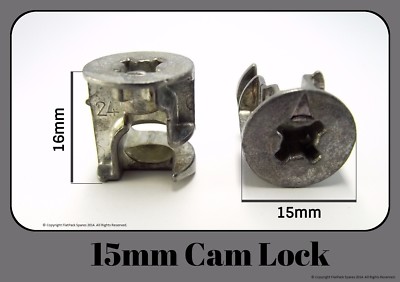 15mm Cam Lock Fitting for Flat Pack furniture Knockdown 1504 | eBay