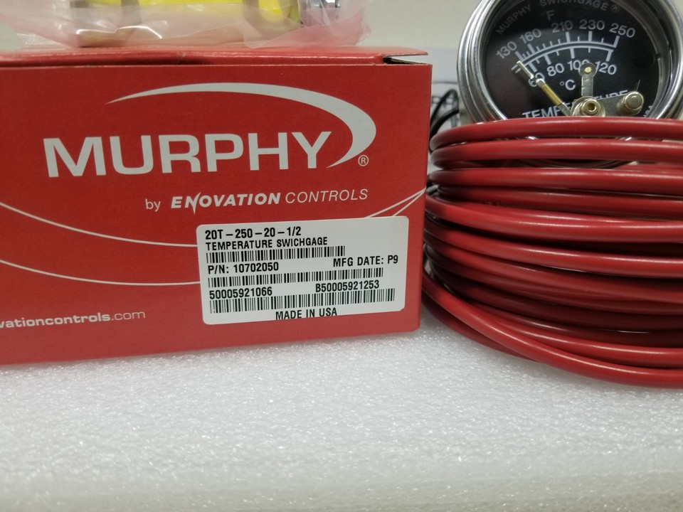 NEW Murphy 20T-250-20-1/2 temperature swichgage 130-250°F 10703167 | eBay