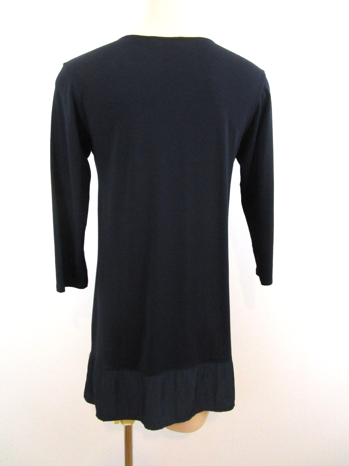 Mela Purdie Size 8-10 Black & Charcoal-Navy Stretch Tunic 92% Viscose 8 ...
