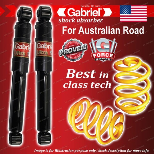 Rear Gabriel Ultra Shocks + Lowered King Coil Springs for Holden Astra ...