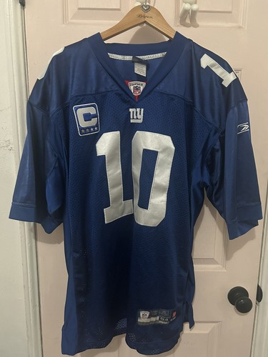 NY Giants Eli Manning Reebok On Field Sewn Y2K Jersey # 10 Captain ...