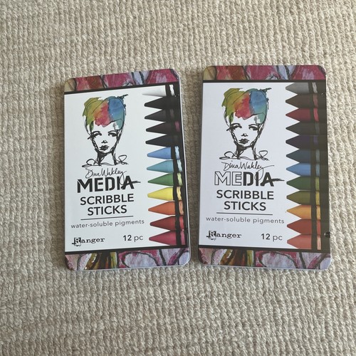 Dina Wakley Media Scribble Sticks Sets 1&2 BARELY USED | eBay