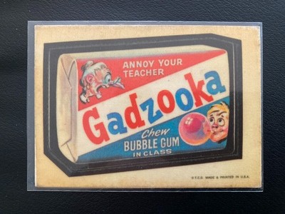 1973 Wacky Packages 1st Series 1 CLOTH STICKER Gadzooka EXC Cond RARE ...