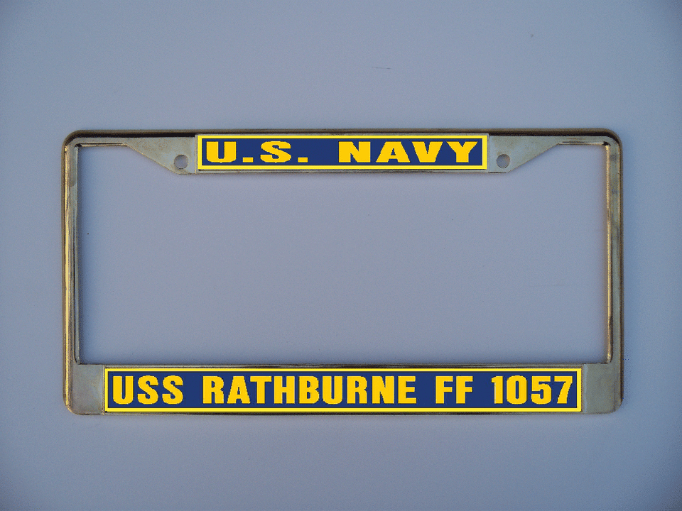 USS RATHBURNE DE 1057 FF 1057 License Plate Frame USN Military U S Navy ...