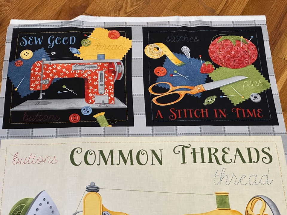 Fun Common Threads cotton Fabric Panel sewing / quilting | eBay